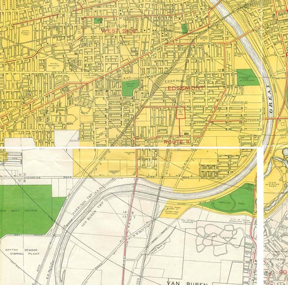 1945 Map Of Dayton Ohio
